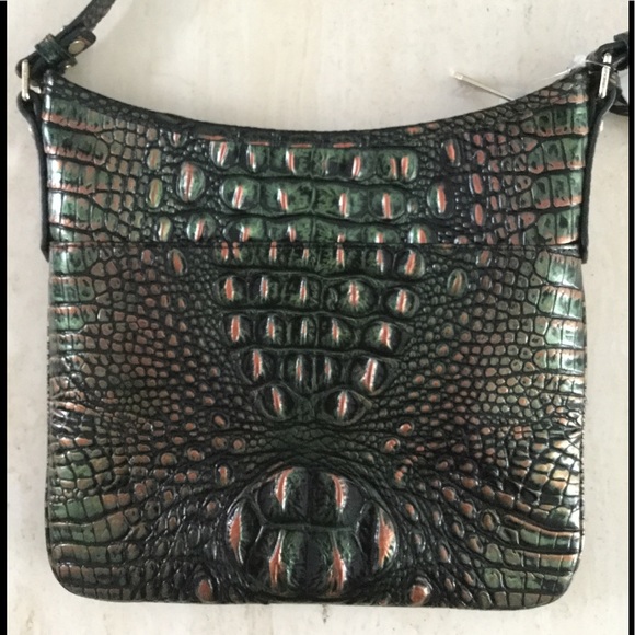 Brahmin | Bags | Brahmin Croc Embossed Leather Crossbody Bag | Poshmark